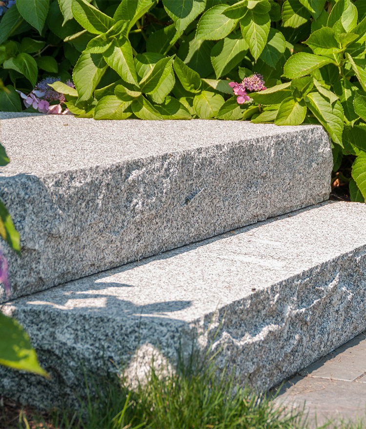 6″ Gray Granite Steps | Finger Lakes Stone Company